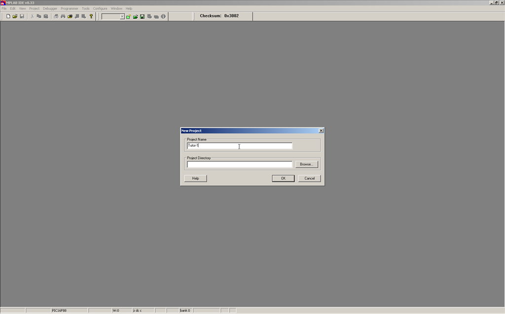 Creating A New Project In Mplab Microchip Pic Microcontroller